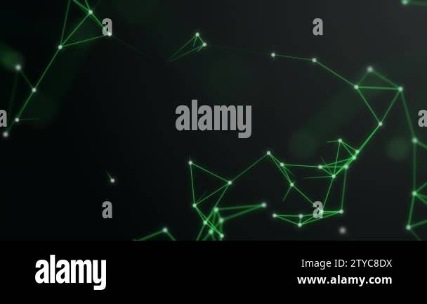 3D render plexus background. Technology and connection theme. Bright dots are connected with ...