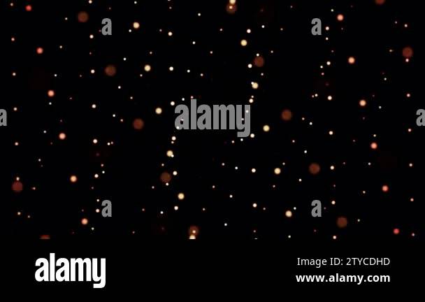 Flying backwards in abstract spiral tunnel of yellow, blinking dots and ...