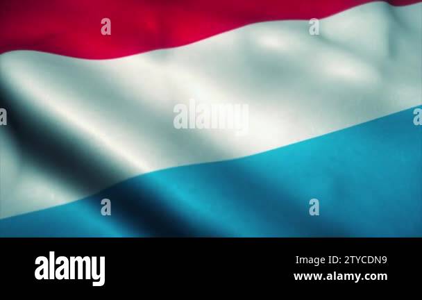 Luxembourg flag waving in the wind. National flag of Luxembourg. Sign of Luxembourg seamless ...