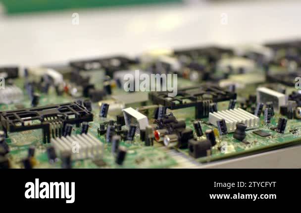 Factory assembly line production of PCBs Stock Video Footage - Alamy