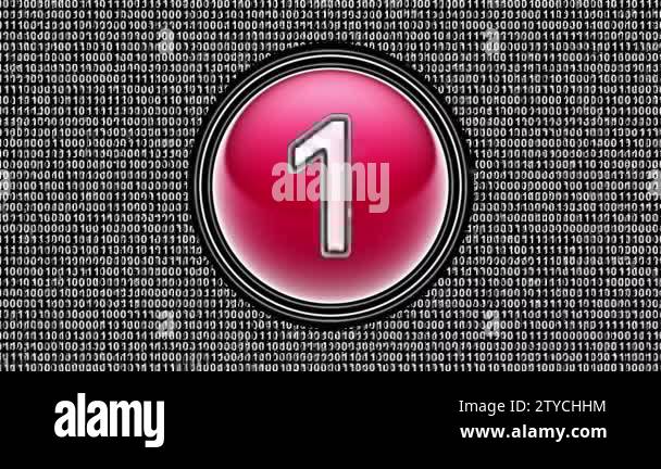 Number 1 icon. Binary code ( array of bits ) in the screen. Looping ... Number 1 icon. Binary code ( array of bits ) in the screen. Looping ...