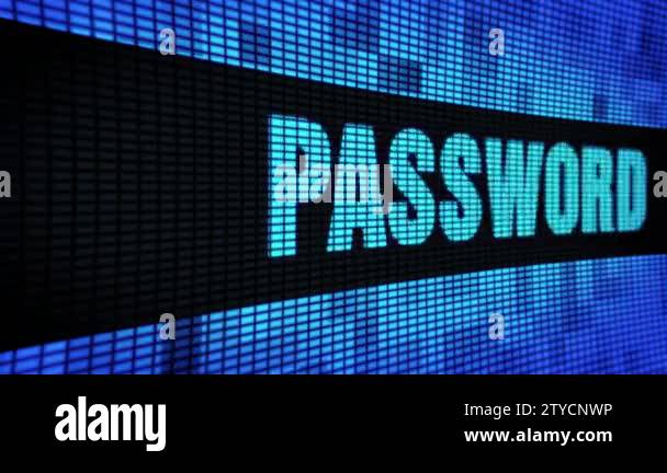 Password Side Text Scrolling LED Wall Pannel Display Sign Board Stock ...