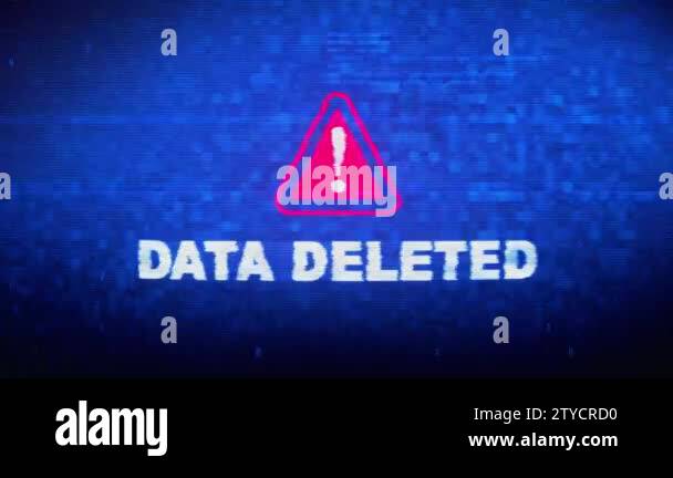 Data Deleted Text Digital Noise Twitch Glitch Distortion Effect Error Loop Animation Stock Video ...