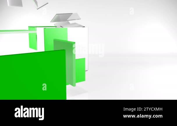 Cube construction, rotation and transformation, abstract 4k animation ...