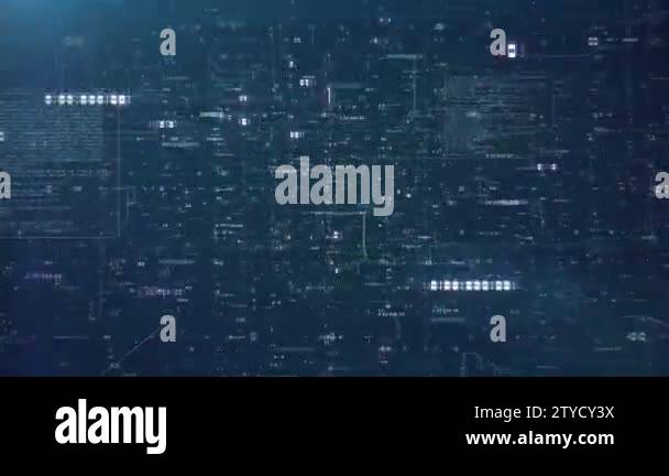 Flying Through Data, in a 3D Space, Showing Codes, Numbers And Bits Of ...