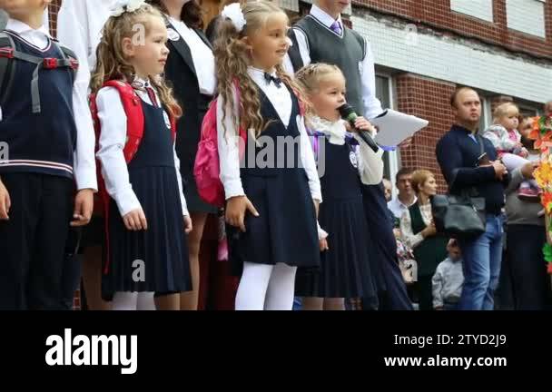 The first-grader is reciting the poem on her first school assembly ...