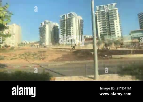 Haifa, Israel - city bus traffic at speed part 4 Stock Video Footage ...