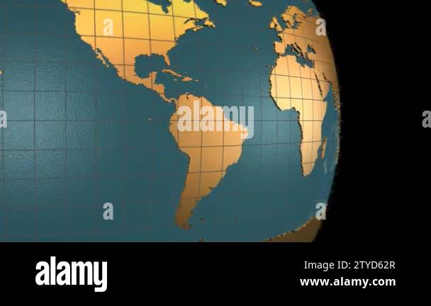 earth map folding in a spinning globe then unfolding back in a flat map ...