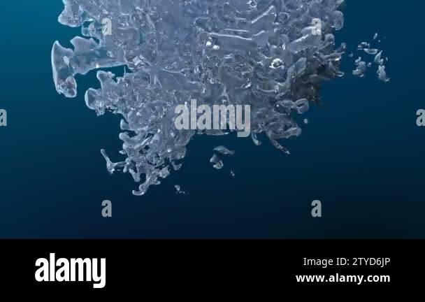 underwater oxygen explosion 3d animation realistic water blast with air ...
