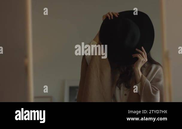 Woman vintage mirror hat Stock Videos & Footage - HD and 4K Video Clips ...