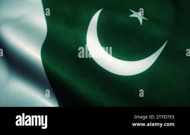 Pakistan flag waving in the wind. National flag of Pakistan. Sign of ...