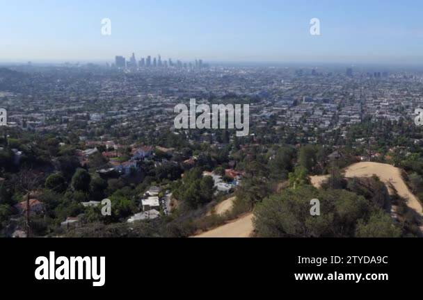 Ultra wide angle view of Los Angeles, California, United States of ...
