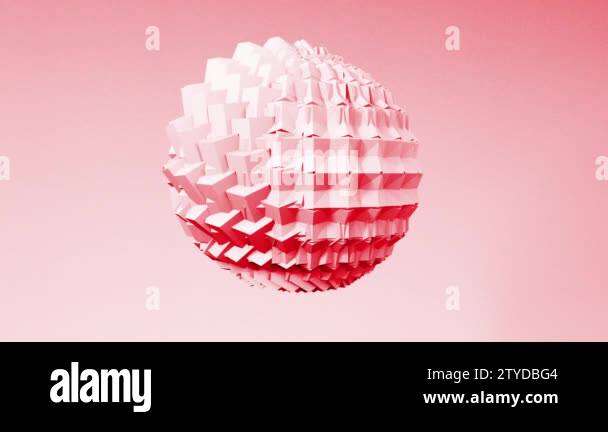 Abstract 3D shapes hexagon sphere animation. 4k render loop footage ...