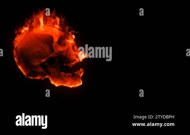 Flaming skull sparks background 4k Stock Videos & Footage - HD and 4K ...