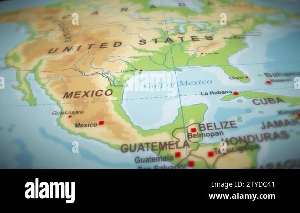 Geography World Map Flight Over Background/4k animation of a world map ...