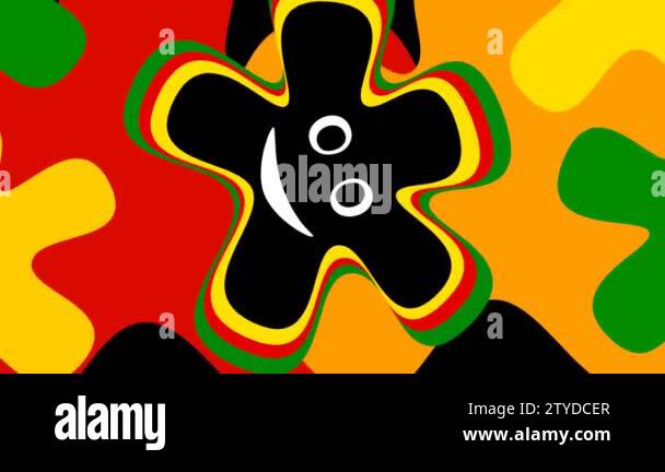 Laughing smiling physiognomy, rotating face in dynamics on a colorful ...