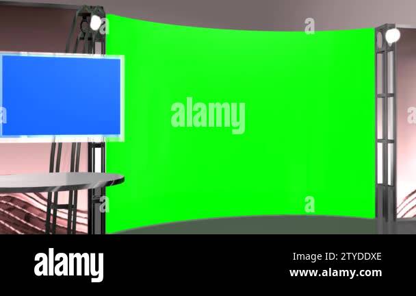 Virtual studio background - green blue screen effect Stock Video ...