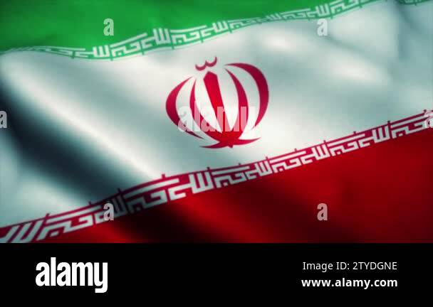 Iran flag waving in the wind. National flag of Iran. Sign of Iran ...