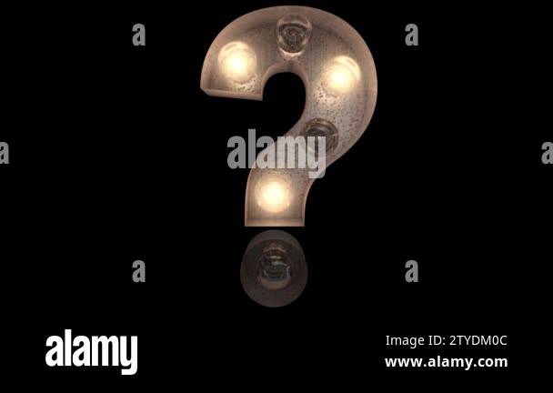 animated rusty steel blinking light bulb letters with 4 light animation ...