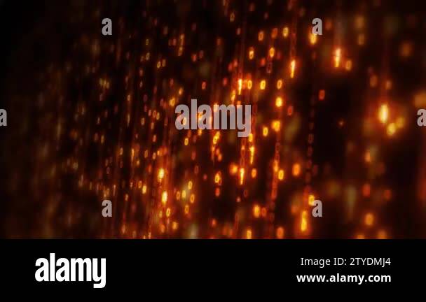 Computer Binary Code Data Falling Loop/ 4k animation of an abstract computer electronics ...