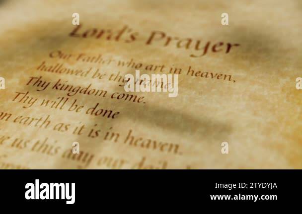 Lords prayer text Stock Videos & Footage - HD and 4K Video Clips - Alamy