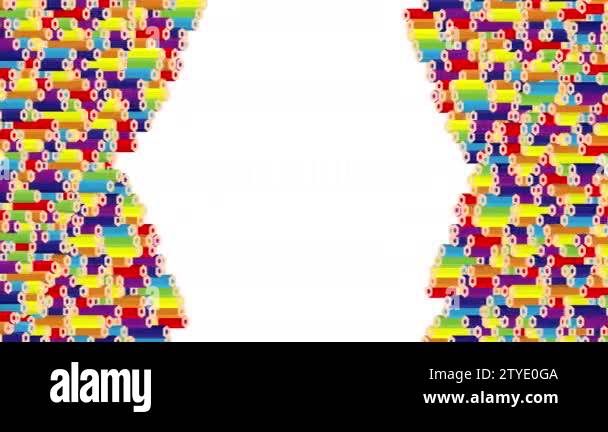 Pencil bar 3D virtual isometric shuffle wave pattern, Education or ...