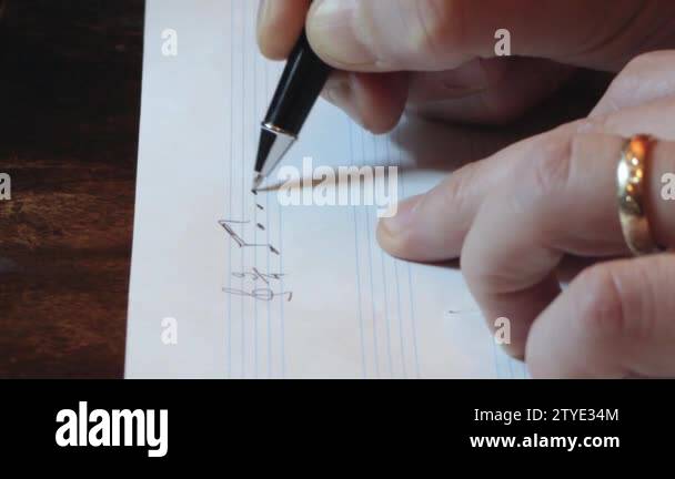 Handwritten sheet music notes Stock Videos & Footage - HD and 4K Video ...