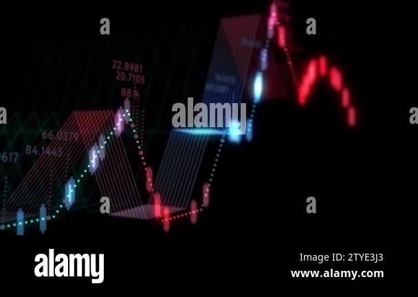 Trader analysis on information paper chart. Business diagram animation ...