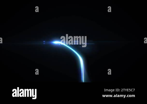 Light Streak Particle With Lens Flare Fx Loop/ 4k animation of an ...