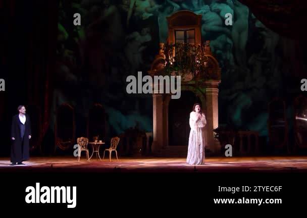 DNIPRO, UKRAINE - FEBRUARY 23, 2019: Classical Opera by Giuseppe Verdi ...