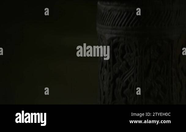 Wooden column historic ancient pillar part of an architectural ...