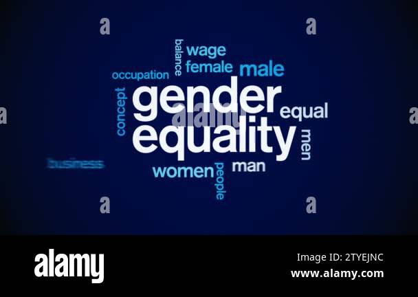 4k Gender Equality Animated Tag Word Cloud,Text Design Animation Stock ...