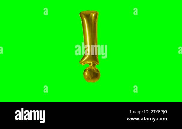 Big Sign symbol exclamation mark point from alphabet helium gold ...