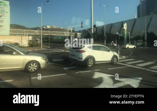 Haifa, Israel - city bus traffic at speed part 11 Stock Video Footage ...
