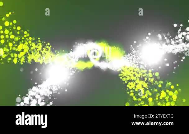 Twisting into a spiral of sparkling particles. 3D rendering particles ...