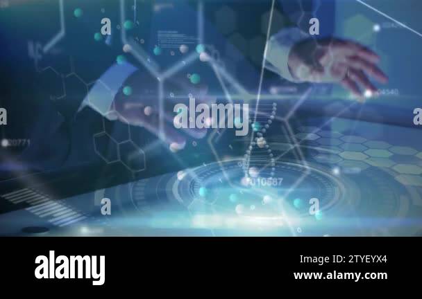 Digital composite of a professional businessman using 3D digital ...