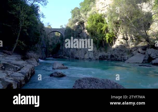 Antalya, Turkey - March 2019: Antique Oluk Bridge across Kopru Irmagi ...