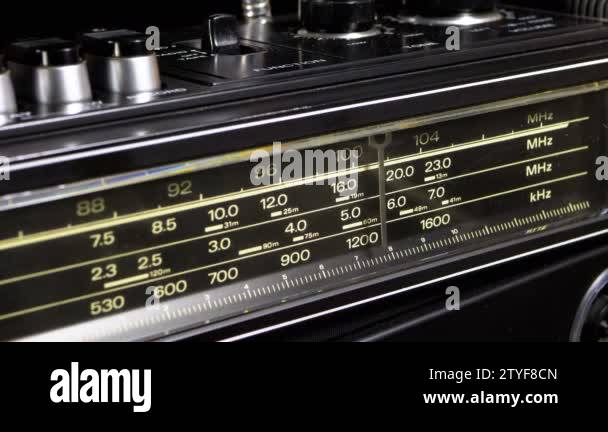 Tuning Analog Radio Dial Frequency on Scale of the Vintage Receiver ...