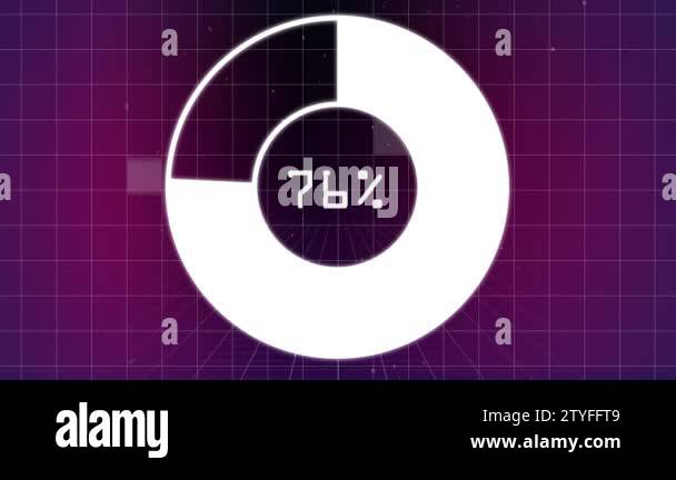 Digital composite of downloading from 0 to 100 percent on circle with ...