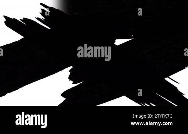 abstract paint brush stroke black and white transition Luma Matte Transition for motion graphics ...
