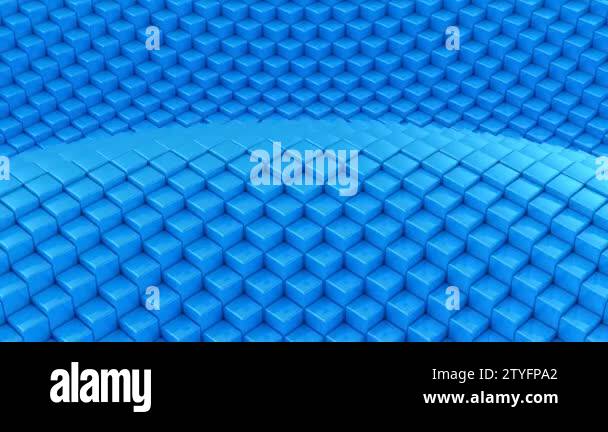 Boxes Formed A Wave. Abstract background, 2 in 1, loop, created in 4K ...