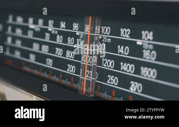 Tuning Analog Radio Dial Frequency on Scale of the Vintage Receiver ...