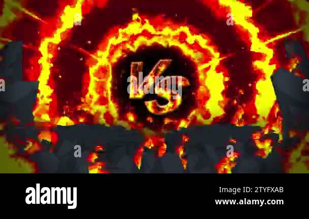 Cartoon fire animation. Flame loop background. Competition. Battle game ...