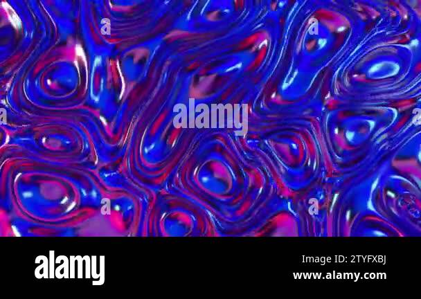 Abstract 3d liquid waves ripples ultraviolet surface. Neon light ...