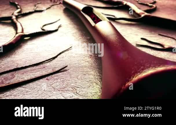 artery shown with a cut out section, Contraction of blood vessels, a ...