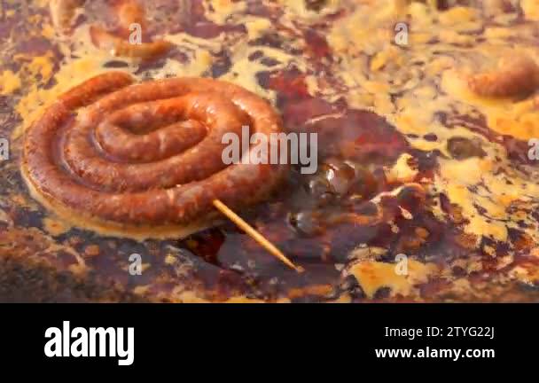 Street Food Cooking on Big Frying Pan Outdoor. Street Food Market ...