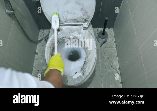 Male janitor cleaning toilet Stock Videos & Footage - HD and 4K Video ...