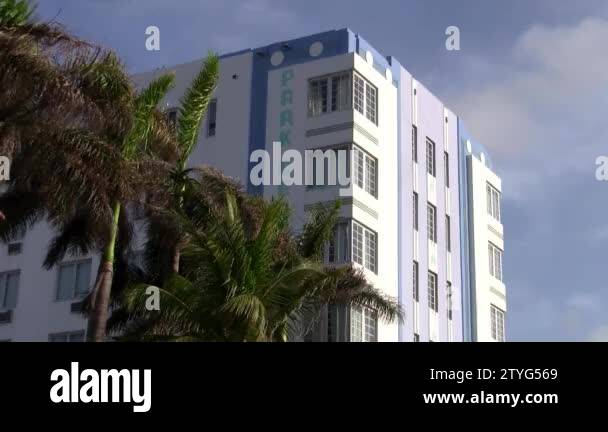 Miami, Florida, USA - Circa July 2013: Art Deco Facade of the Park ...