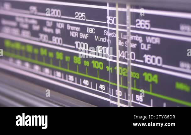 Tuning Analog Radio Dial Frequency on Scale of the Vintage Receiver ...
