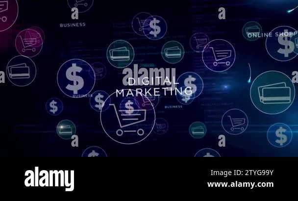 Digital marketing, online shopping, internet business, cyber shop and ...